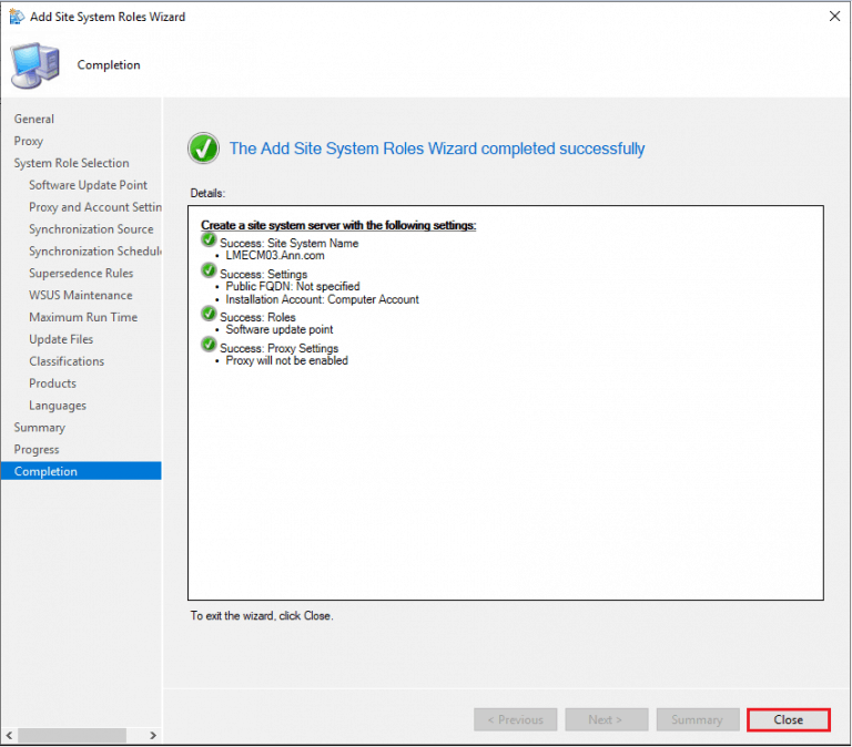 Install New Configmgr Software Update Point Role Sup Sccm Htmd Blog