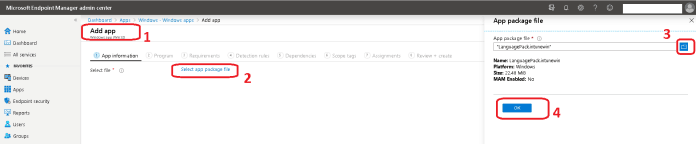 How To Deploy Windows App Win32 Using Intune Language Pack Htmd Blog