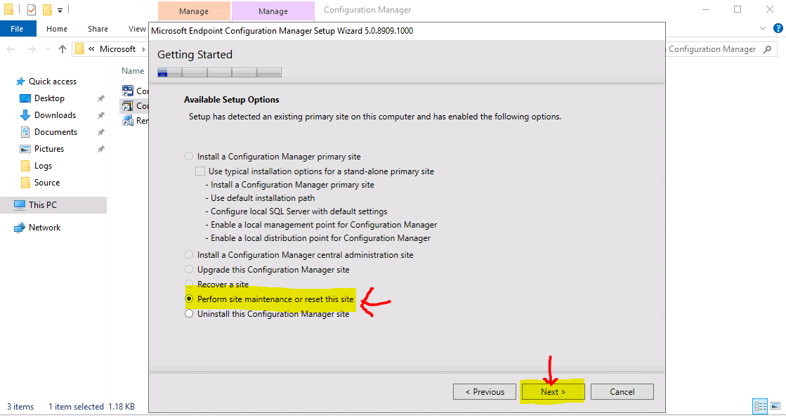 How To Perform Configmgr Site Reset Fix Weird Issues Sccm Htmd Blog