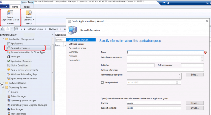 Create Application Group Using Sccm Configmgr Deploy App Group Htmd 8609
