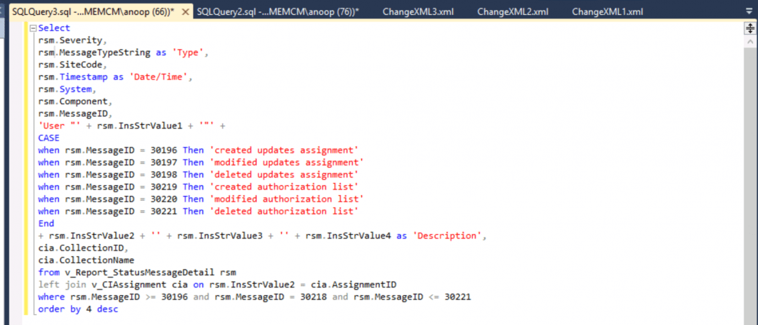ConfigMgr Audit Reports Who Deleted Updated Modified SCCM Collection ...