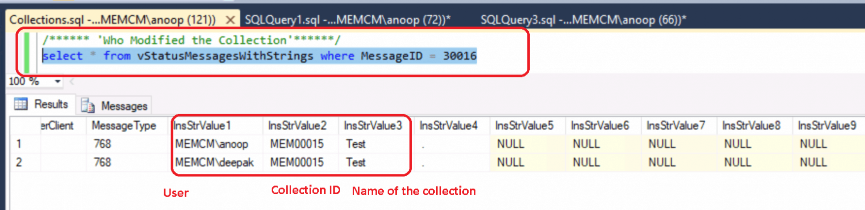 ConfigMgr Audit Reports Who Deleted Updated Modified SCCM Collection ...