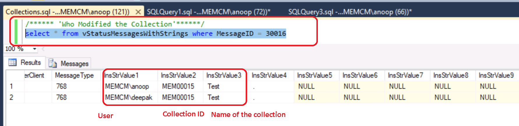 ConfigMgr Audit Reports Who Deleted Updated Modified SCCM Collection ...