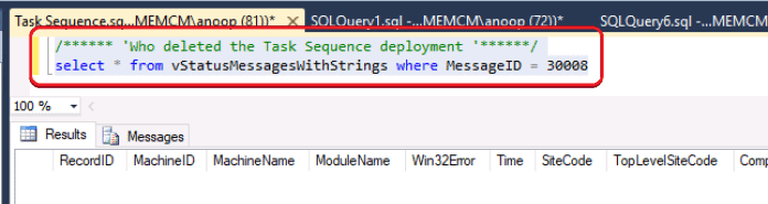 Learn Who Modified ConfigMgr Task Sequence Deployment | Deleted | SCCM ...