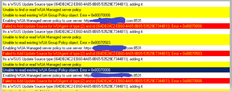Fix Sccm Scan Failed To Add Update Source For Wuagent Configmgr Htmd Blog