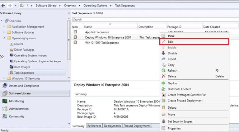 Deploy Windows 10 2004 Using Sccm Configmgr Memcm How To Manage Devices