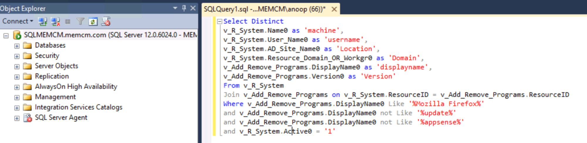 Configmgr Custom Report For Firefox Browser Sccm Sql Query Htmd Blog