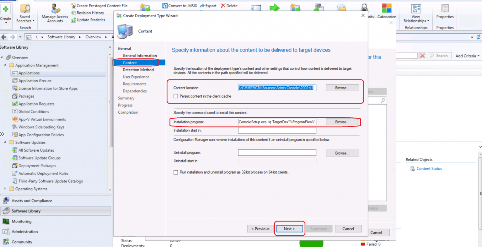 ConfigMgr Admin Console Silent Install Application Using SCCM HTMD Blog