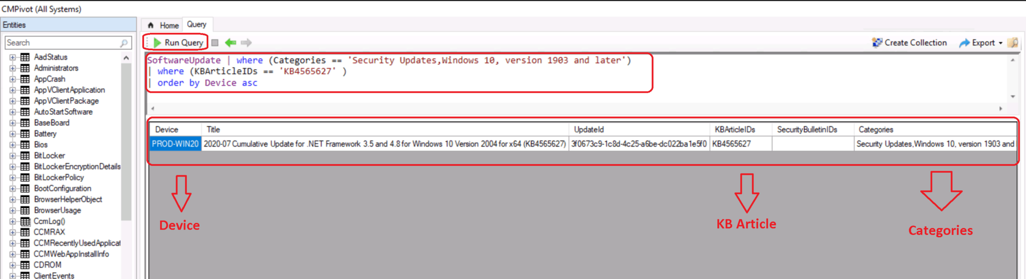 Find Devices Missing Patches Using Configmgr Cmpivot Query Sccm Htmd Blog