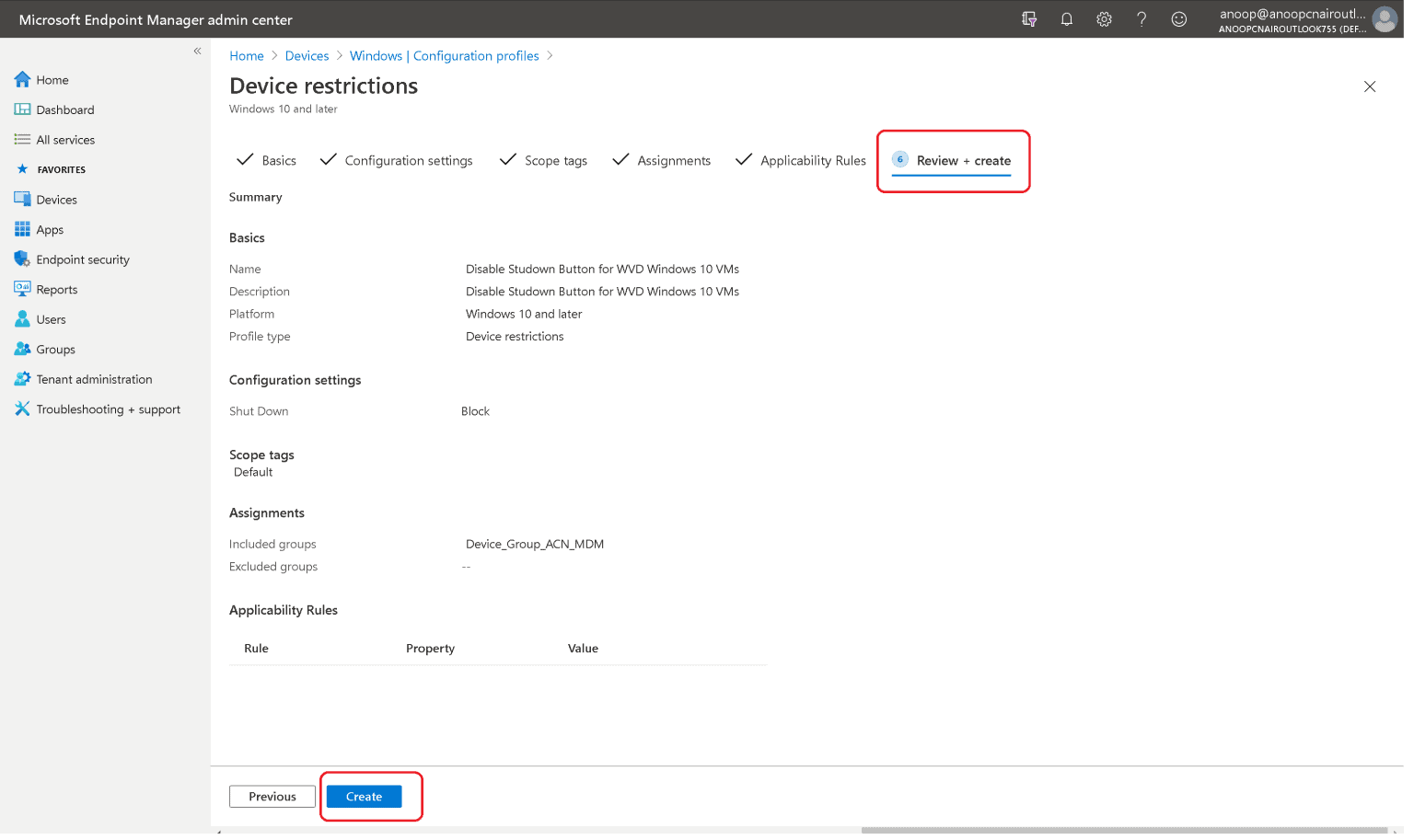 Avd Disable Shutdown Button For Windows 10 Devices Using Intune Htmd Blog