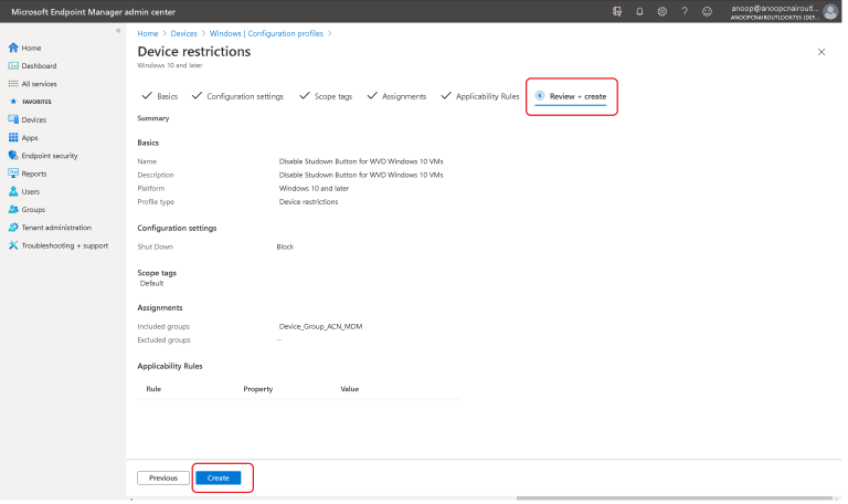 Avd Disable Shutdown Button For Windows 10 Devices Using Intune Htmd Blog 0835