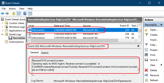Understanding Tcp Reverse Connect Flow For Avd Using Event Logs Htmd Blog