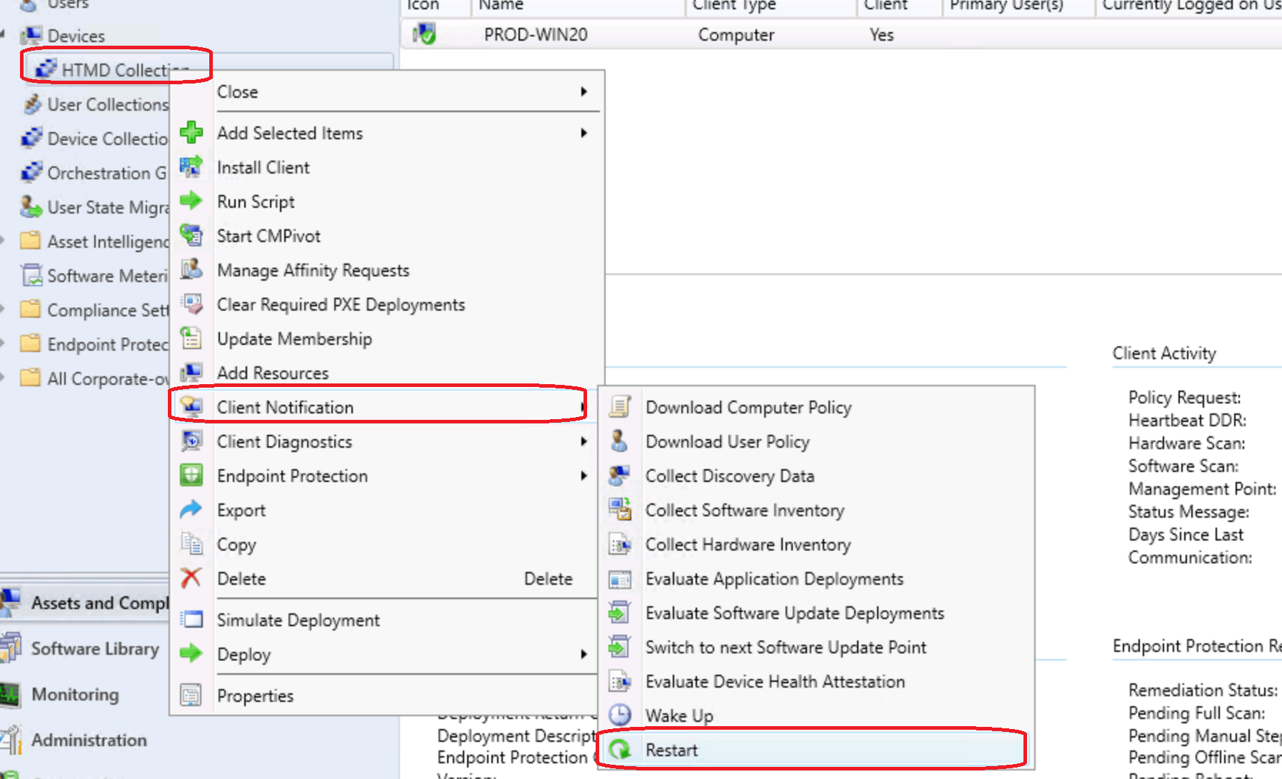 Restart Windows 10 Device Using SCCM | ConfigMgr HTMD Blog