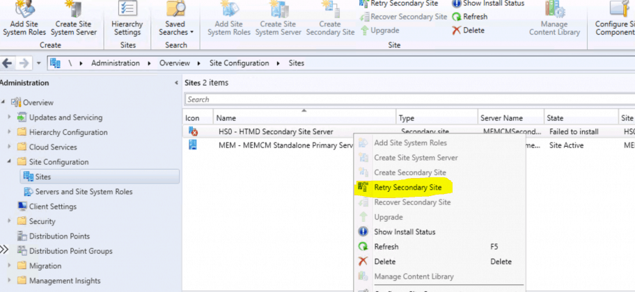 SCCM Secondary Server Installation Failed Error | ConfigMgr | Fix HTMD Blog SCCM Secondary Server Installation Failed Error | ConfigMgr | Fix HTMD Blog