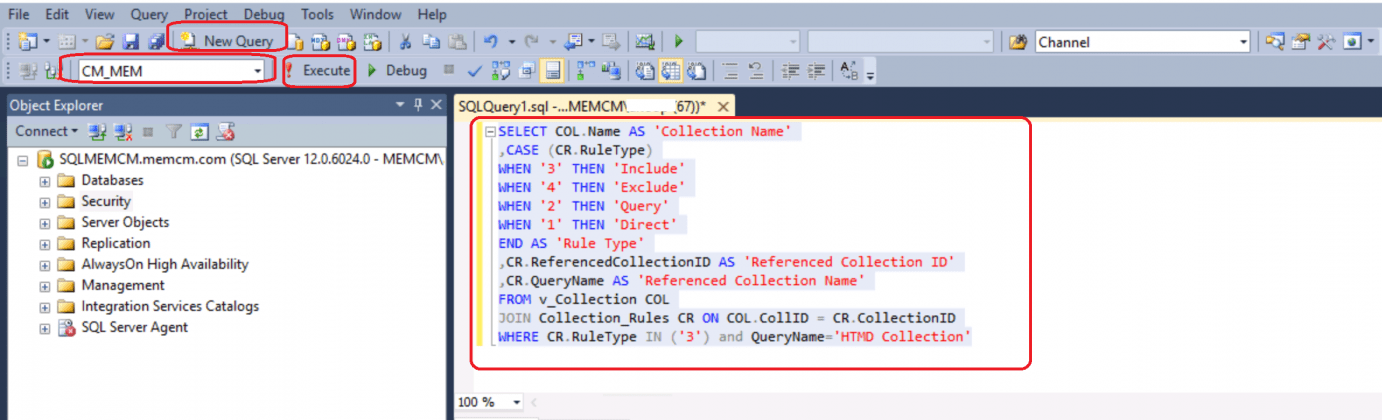 SCCM Report Include Membership Collection Rule | ConfigMgr Query HTMD Blog