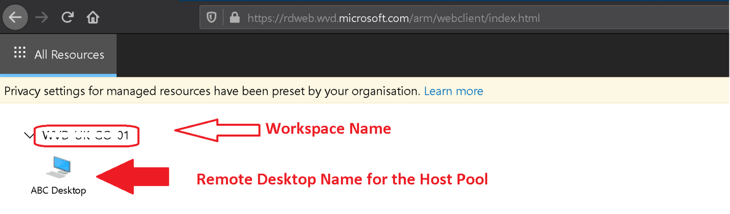 AVD Change Default Desktop Friendly Name Remote Desktop HTMD Blog