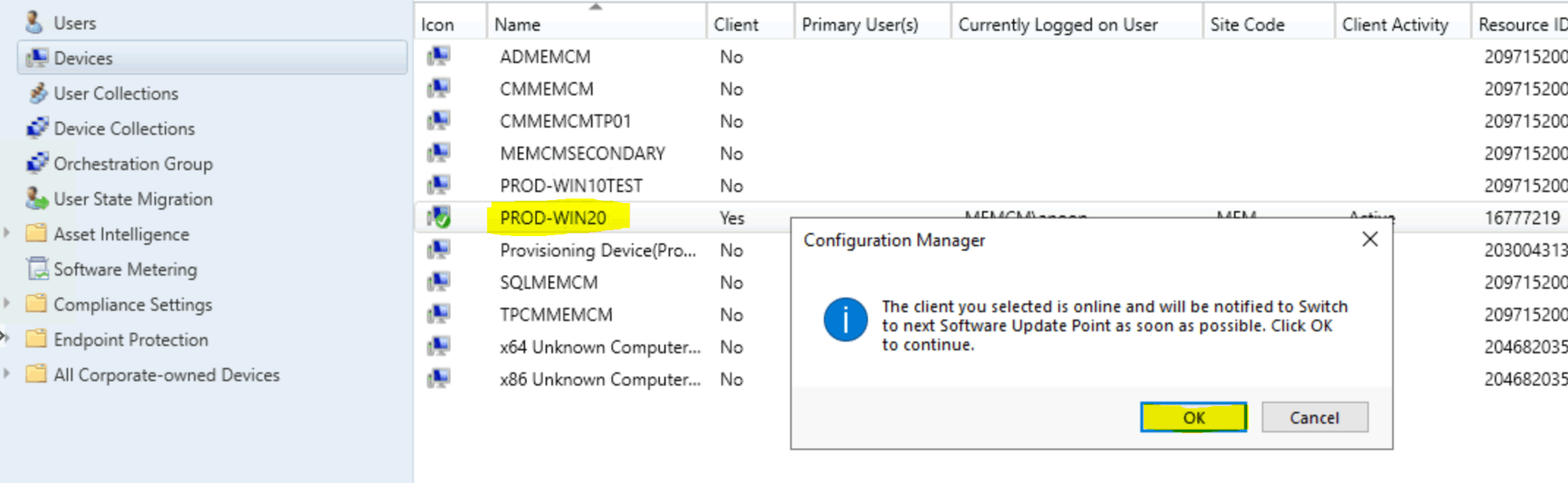 Change SCCM Client Software Update Point SUP | ConfigMgr HTMD Blog