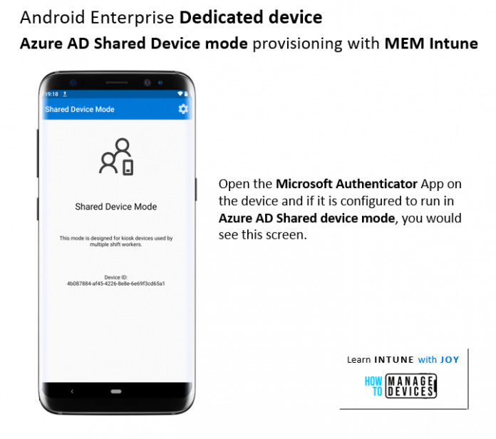 New Feature Android Enterprise Dedicated Device In Azure Ad Shared Device Mode Learn Intune 