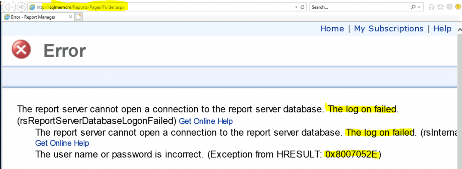 Fix Sccm Report Server Cannot Open A Connection Error Configmgr Htmd Blog 6577