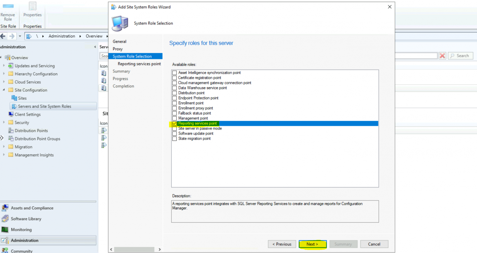 Install Configmgr Ssrs Reporting Services Point Sccm Configuration Manager Htmd Blog