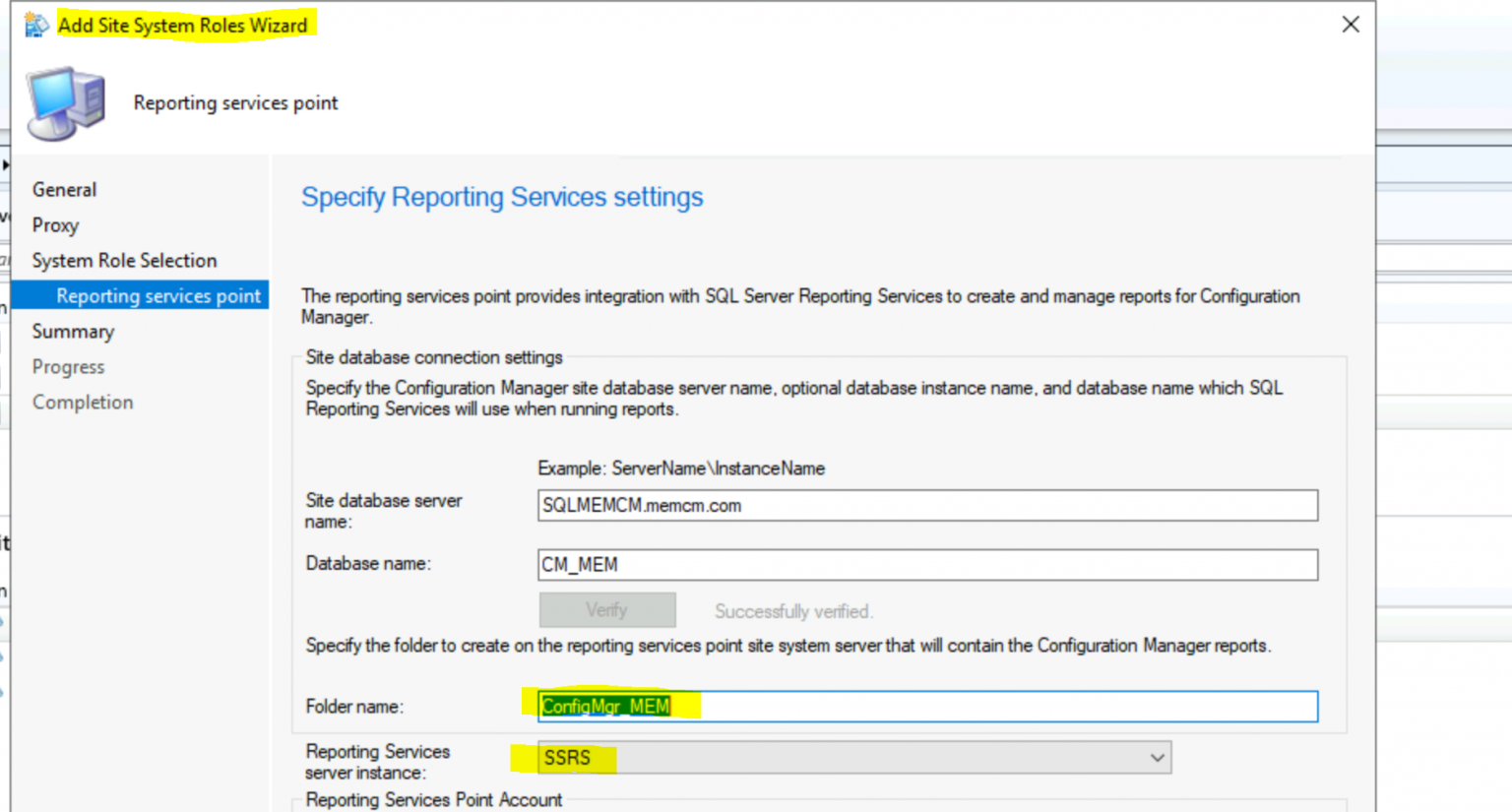 Install Configmgr Ssrs Reporting Services Point Sccm Configuration Manager Htmd Blog