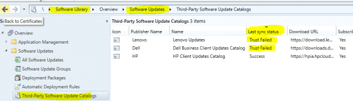 Fix SCCM Third-Party Updates Trust Failed Issue HTMD Blog