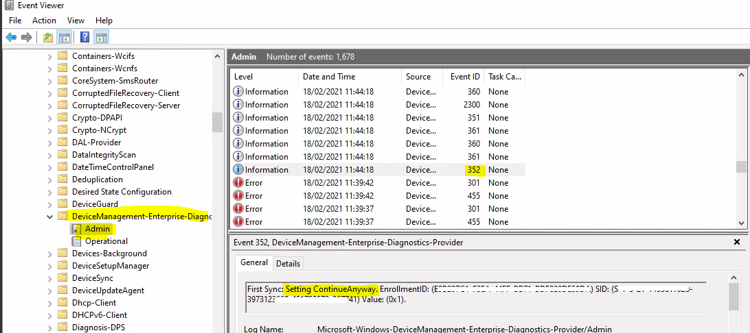 Disable Intune ESP FirstSync Registry Entries Event Logs For AVD ... Disable Intune ESP FirstSync Registry Entries Event Logs For AVD ...