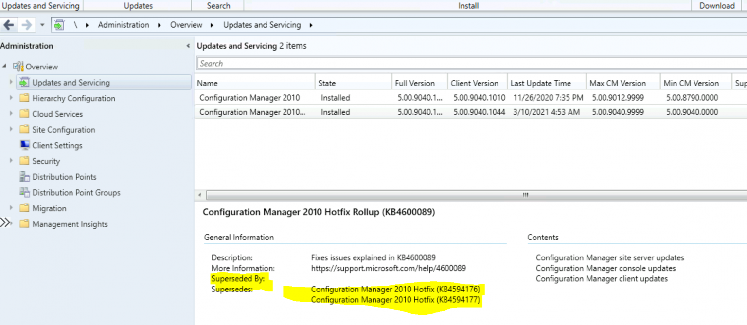 ConfigMgr Superseded By Supersedes Columns | SCCM | Configuration ...