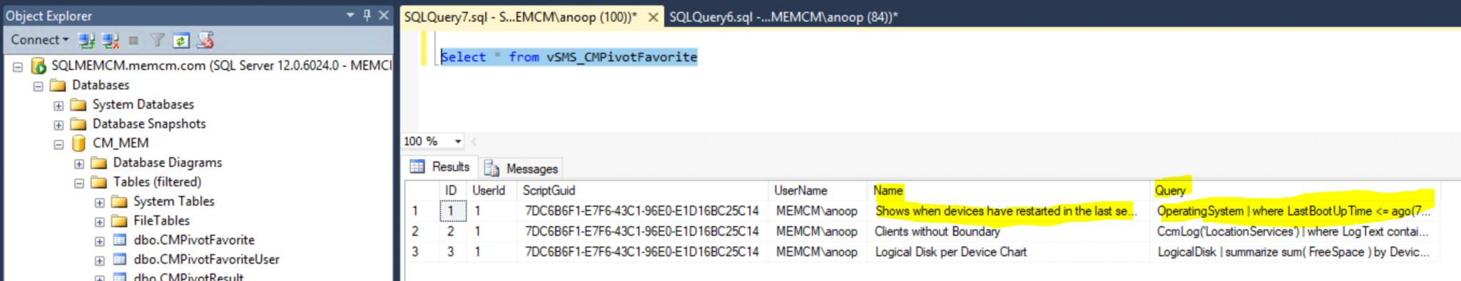 Configmgr Cmpivot Favorite Query Sccm Sql Query To Find Out Saved Vsmscmpivotfavorite Htmd Blog