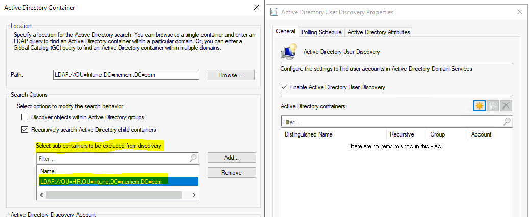 Enable SCCM Active Directory User Discovery | Exclude OU | ConfigMgr ... Enable SCCM Active Directory User Discovery | Exclude OU | ConfigMgr ...