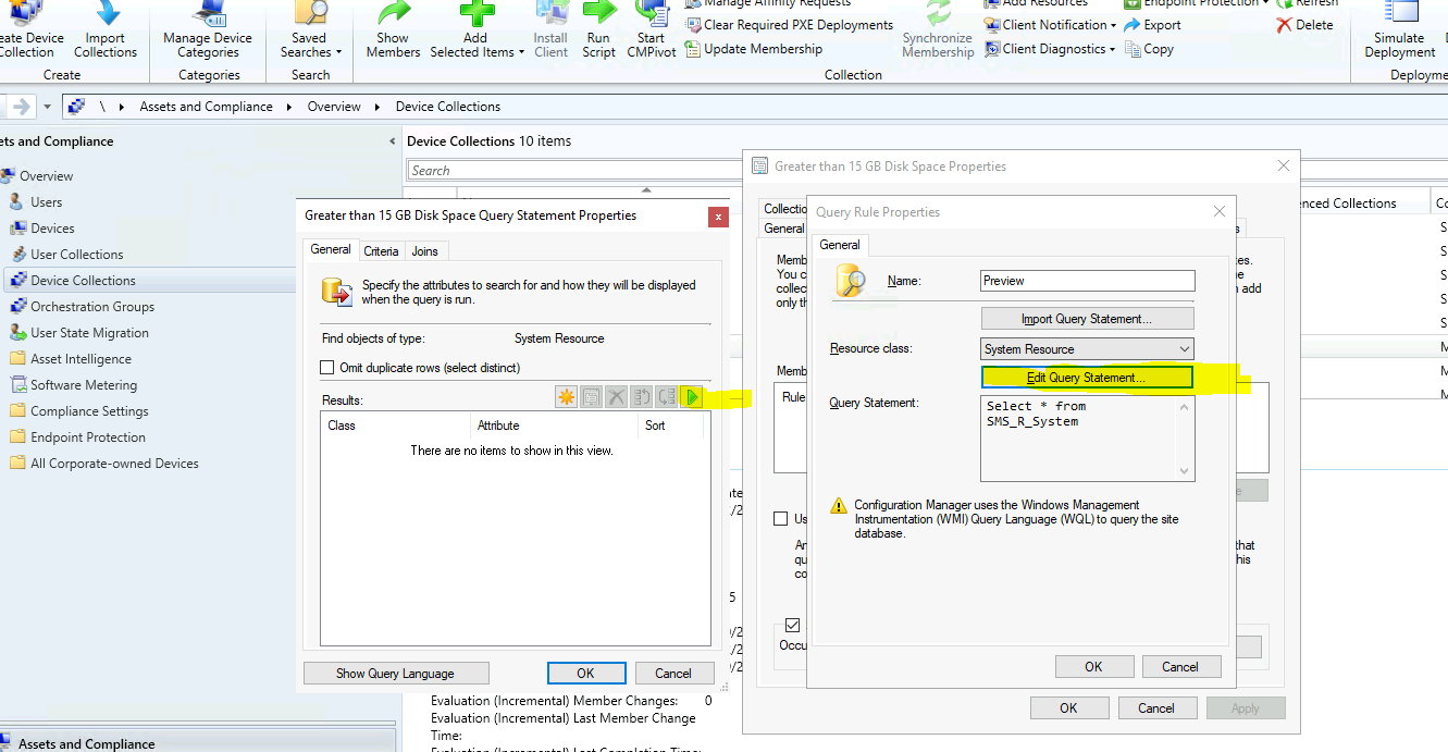 Sccm Wql Query Results Preview Tool Best One To Analyze Performance Of Collections Htmd Blog