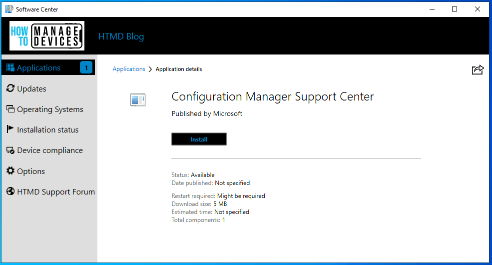 How To Deploy Support Center Using Sccm Troubleshooting Tool Configmgr Htmd Blog