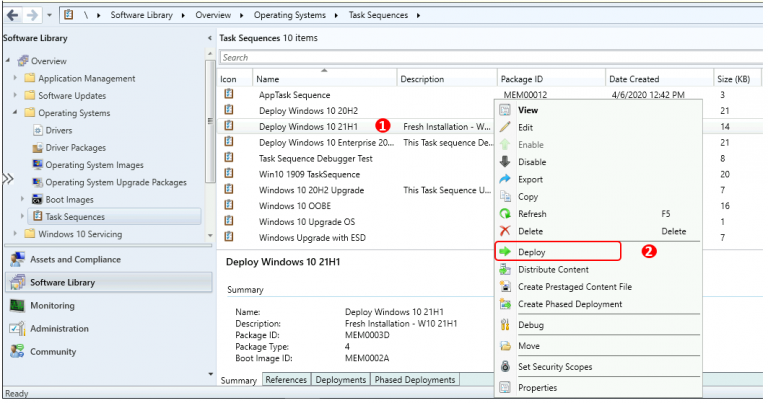 Easy Guide To Deploy Windows 10 21h1 Using Sccm Task Sequence Configmgr Step By Step Htmd Blog