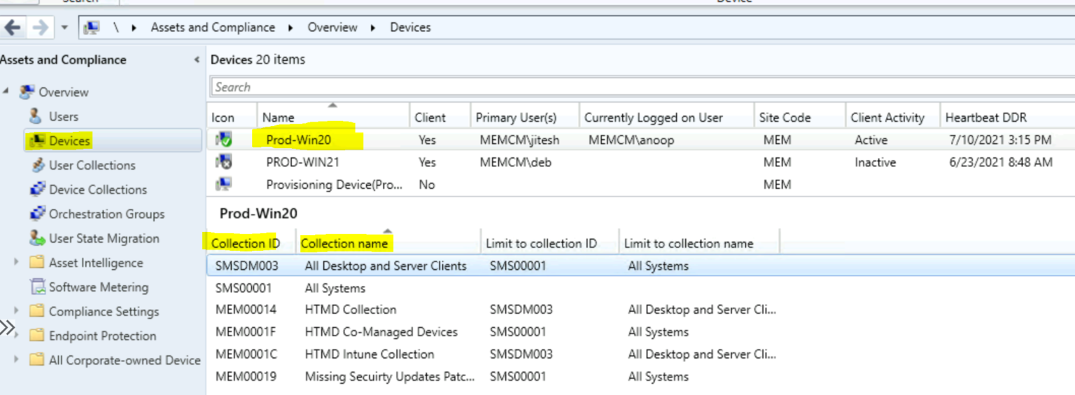 List Of Sccm Collections A Device Is A Member Of Configmgr Easiest Method Htmd Blog