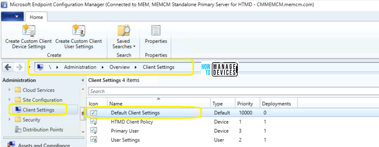 Find The List Of SCCM Client Settings Assigned For A Device In ...