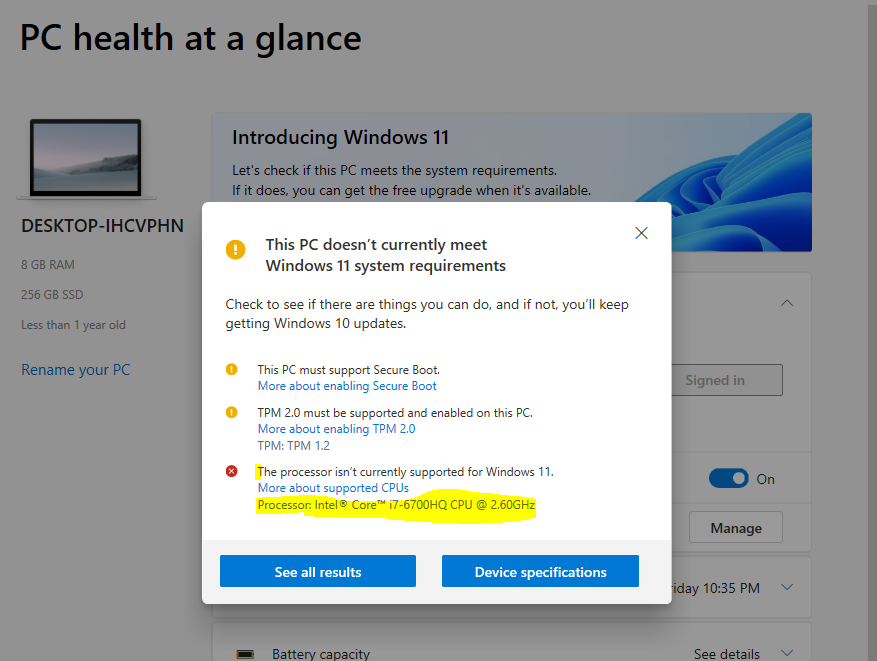Windows 11 System Requirements Checker Tool Asefood