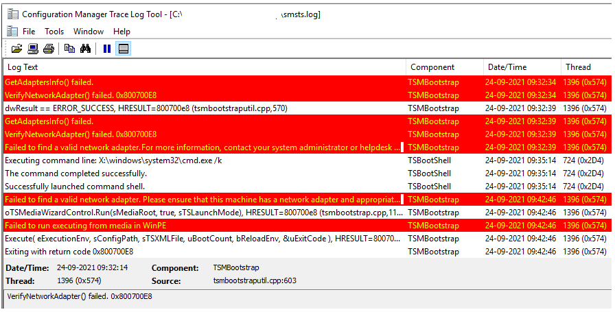 Fix Sccm Task Sequence Failed To Find A Valid Network Adaptor Htmd Blog