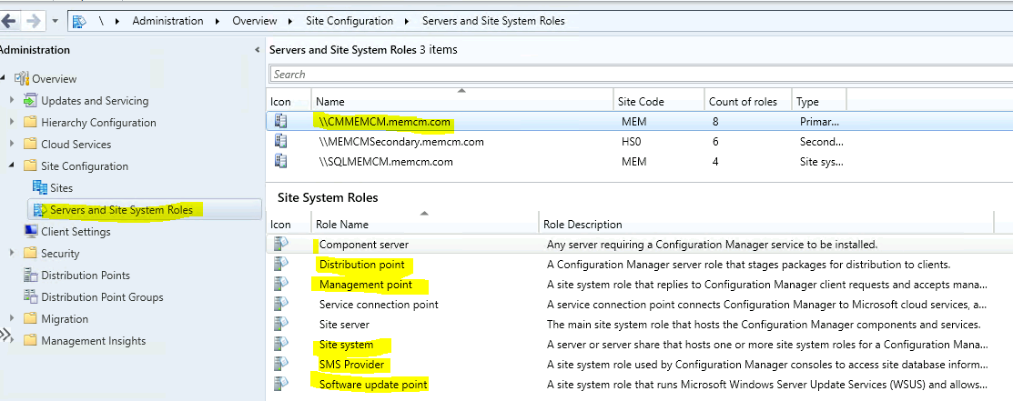 Sccm Server Details With Roles Sql Custom Report For Dp Mp Sup Htmd Blog