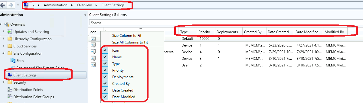 Sccm Client Settings Custom Report With Priority Details Using Sql Query Htmd Blog
