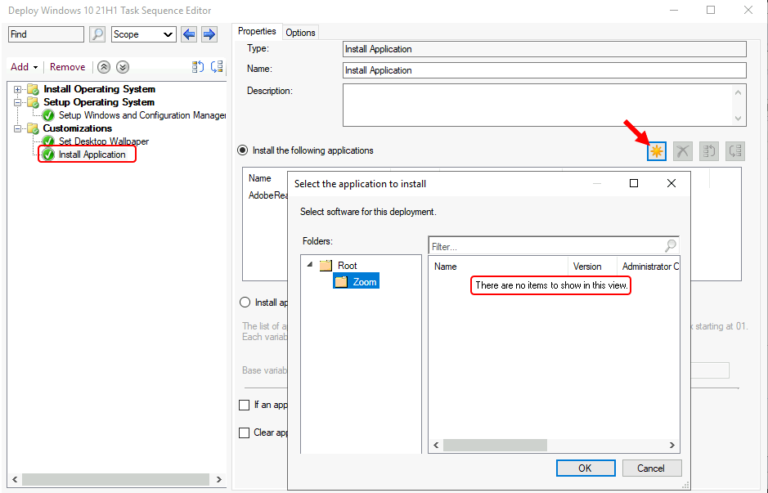 Fix Application Is Not Available To Add In Sccm Install Application Task Sequence Step Htmd Blog