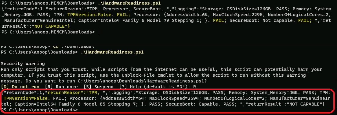 Deploy Windows 11 Hardware Readiness Powershell Script Using Sccm And 6263