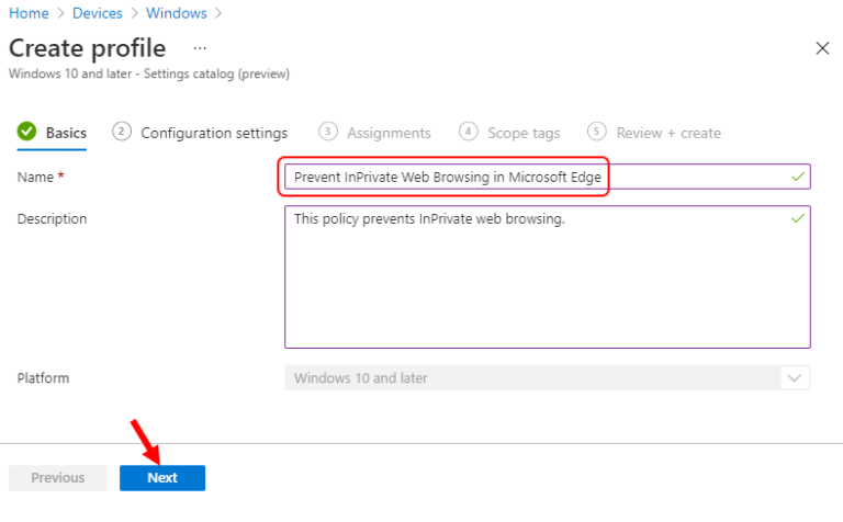 Prevent Inprivate Web Browsing In Microsoft Edge Using Intune Htmd Blog