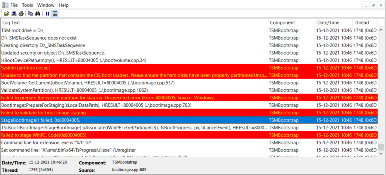 FIX SCCM Task Sequence Failed Error 0x80004005 HTMD Blog FIX SCCM Task Sequence Failed Error 0x80004005 HTMD Blog
