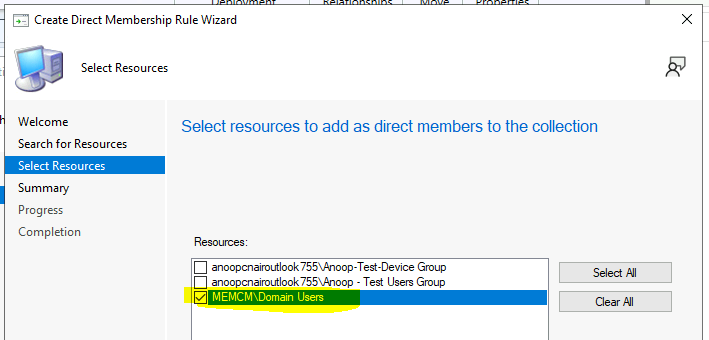 Ad Group Based Sccm Collection Query Direct Rule