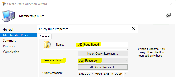 Ad Group Based Sccm Collection Query Direct Rule