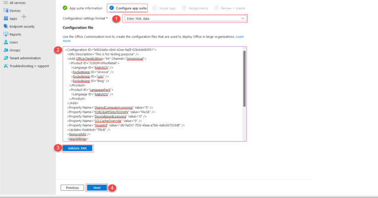 Create Custom Xml File For Office 365 Intune Deployment Htmd Blog