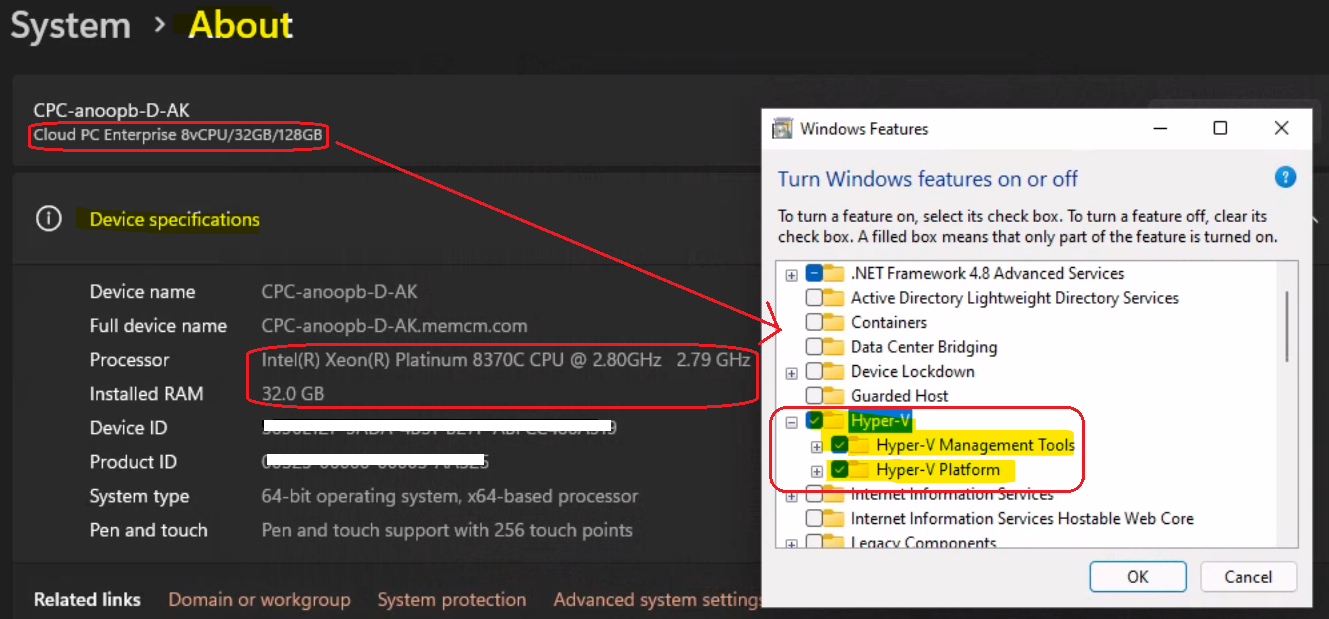 Windows 11 Cloud PC Enable Windows Subsystem For Linux Android Sandbox ... Windows 11 Cloud PC Enable Windows Subsystem For Linux Android Sandbox ...