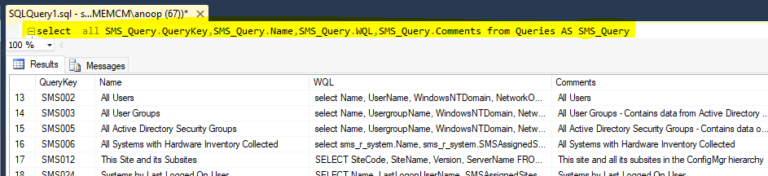 List Of 43 SCCM Status Message Queries | Custom Query For SCCM Task ...