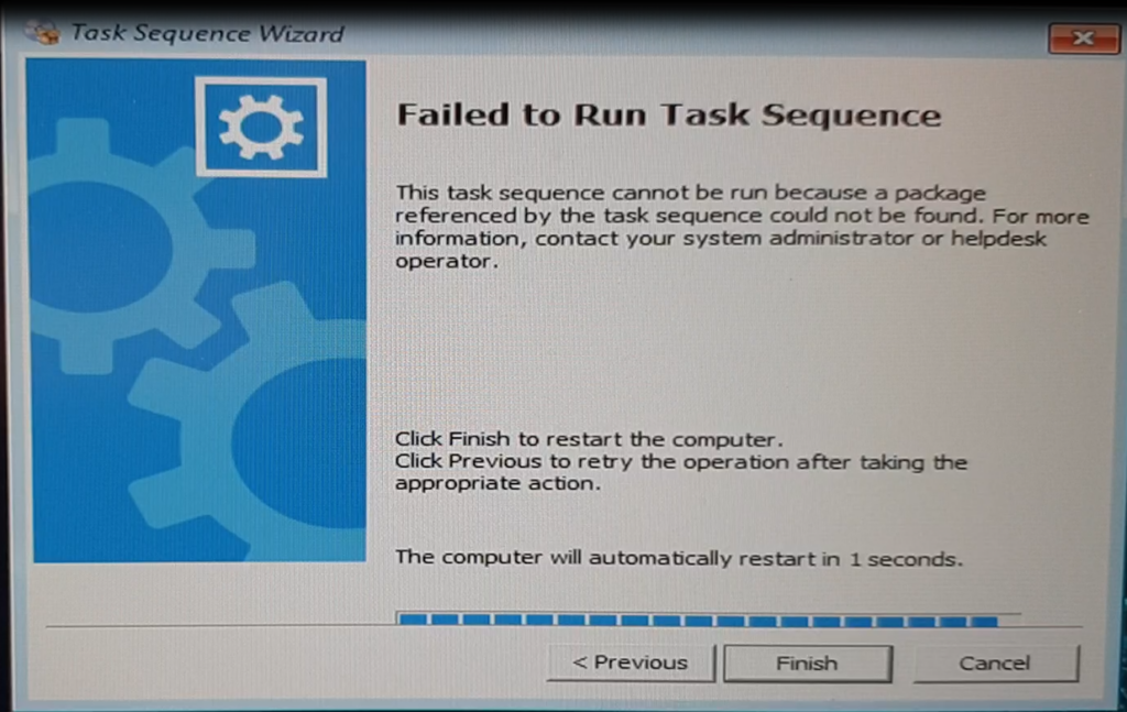 FIX SCCM Failed To Resolve Selected Task Sequence Dependencies Code