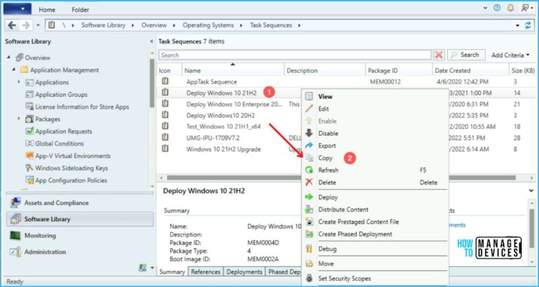 Easy Steps To Copy SCCM Task Sequence For Deployment HTMD Blog
